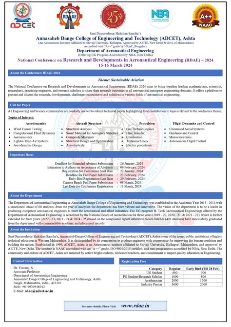 Rdae Aeronautical Engineering Adcet Ashta On Linkedin National