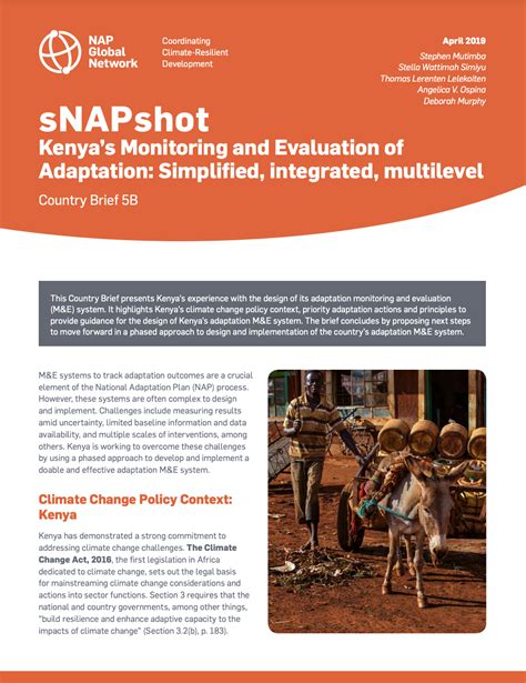 Snapshot Brief Kenyas Monitoring And Evaluation Of Adaptation
