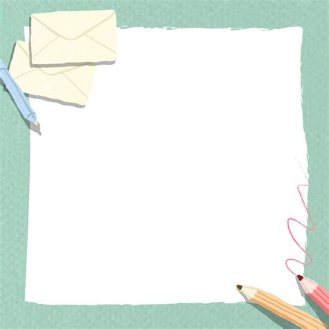 Free Vector White Blank Notebook Frame On A Green Background