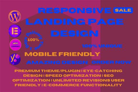create eye catching landing page design or squeeze page design or sales