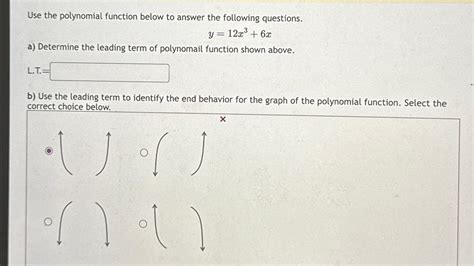 Solved Use The Polynomial Function Below To Answer The