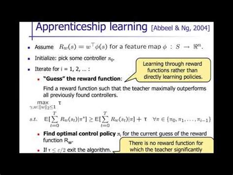 Apprenticeship Learning Inverse Reinforcement Learning