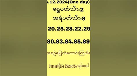 24 12 2024 အဂ်ါနေကုန်အတွက်ပေါက်ကွက်ဝင်ယူအစဉ်ပြေကြပါစေ Youtube