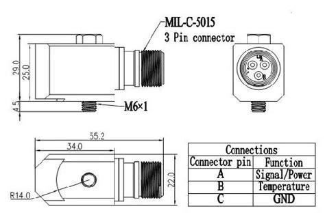 100mv G Side Entry Piezoelectric Accelerometer Acceleration Vibration