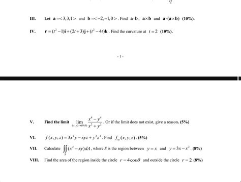 Solved III Let A 3 3 1 And B 2 1 0 Find Ab Ab And Chegg Com
