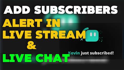How To Add Subscribe Alert In Live Stream And Live Chat YouTube