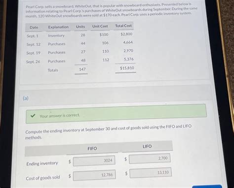 For Both FIFO And LIFO Calculate The Sum Of Ending Chegg