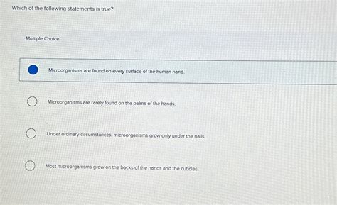 Solved Which of the following statements is true?Multiple | Chegg.com