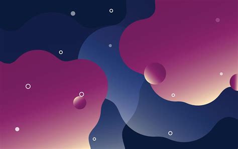 Floating Liquid Blobs Abstract Colorful Banner With Fluid Shapes Futuristic Composition With