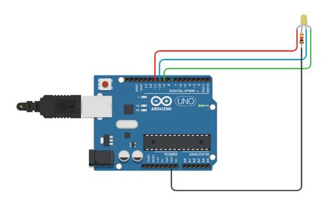 Circuit Design 8 Forming All The Seven Colors Of The Rainbow Using Rgb Led Tinkercad