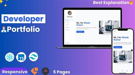 👨how To Build A Portfolio Website Using React Complete Responsive Becodewala Part 2 Youtube
