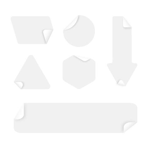 현실적인 종이 스티커 컬렉션 무료 벡터