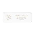 Elegant Gold Script Monogram Return Address Label Zazzle