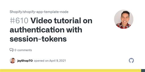 video tutorial on authentication with session tokens · issue 610