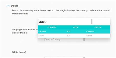 Autocomplete Table In Jquery Bypeople