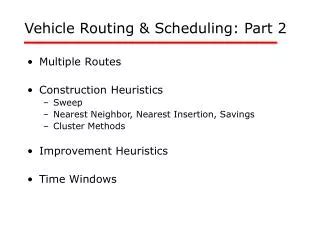 PPT VEHICLE ROUTING PowerPoint Presentation Free Download ID