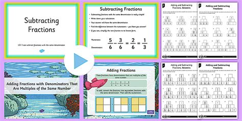 Adding And Subtracting Fractions Teacher Made Twinkl