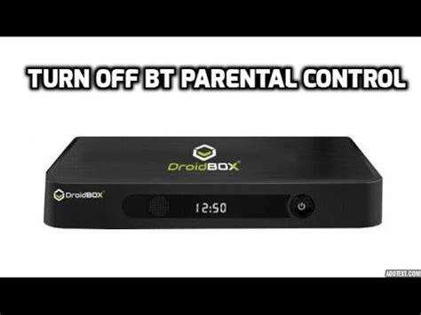 How To Allow Internet Access And Remove BT Parental Controls On DroidBOX YouTube