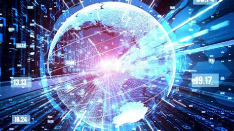 Futuristic Global Network And Tacit Digital Data Transfer 3d Graphic