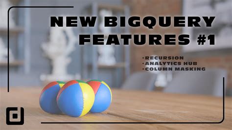 New Bigquery Features 1 Recursion Analytics Hub Column Masking