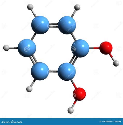 Catechol Pyrocatechol Molecular Structures 3d Rendering Structural