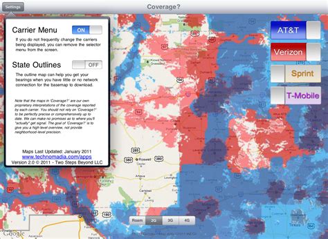 Coverage 3g And 4g Cellular Provider Coverage Maps For Iphone And Ipad