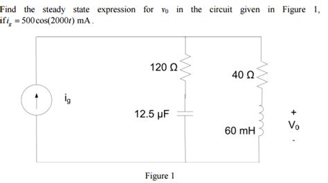 Solved Find The Steady State Expression For V In The Chegg