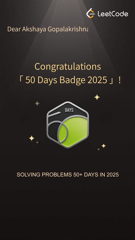 leetcode achievementunlocked continuouslearning problemsolving
