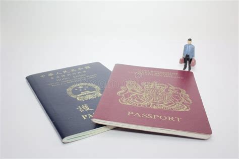a mini figure with pasport on board stock image image of people
