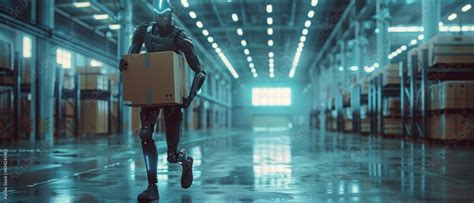 Worker Wears Advanced Full Body Powered Exoskeleton While Carrying