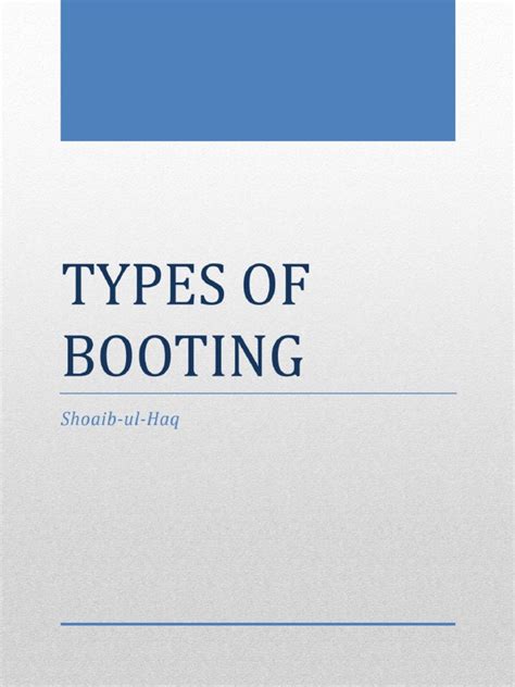 types of booting pdf