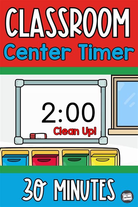 Classroom Center Time 15 Minute Timer For Efficient Clean Up