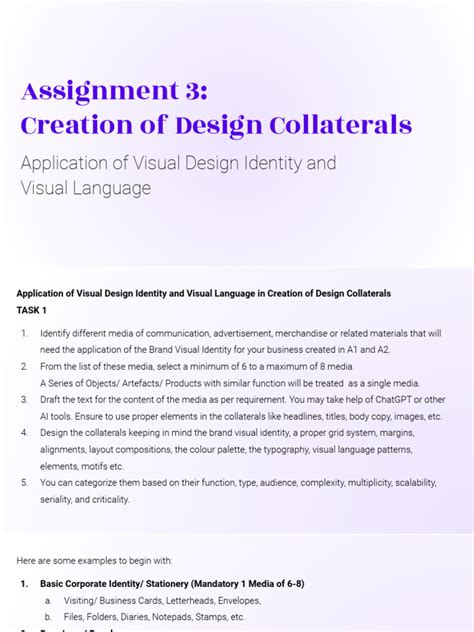Assignment 3 Creation Of Design Collaterals Pdf Page Layout Communication Design