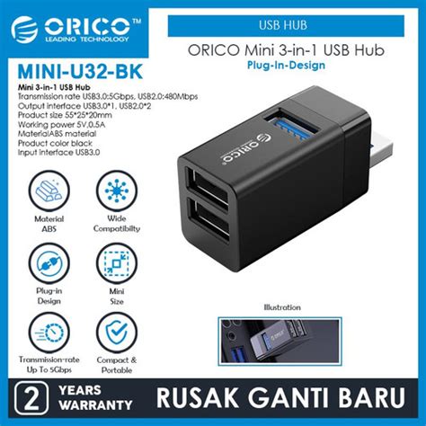 Promo Orico Mini Port Usb Hub Usb Mini U Putih Jakarta Utara Orico New