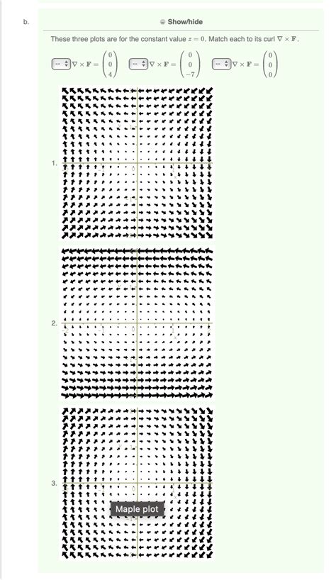 Solved Each Of The Six Plots Below Is Of A Vector Field F