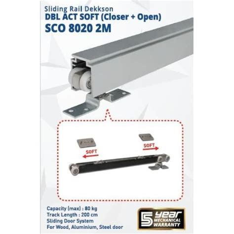Jual Sliding Rail Dekkson Dbl Act Soft Close Open Sco 8020 2m