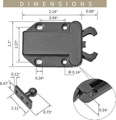 Buy Jiozermi 4 Pack Push Latch Rebound Self Locking Device With