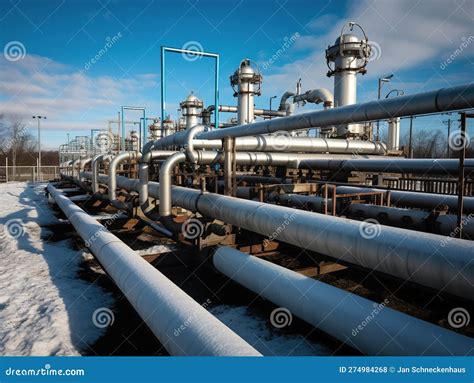 Refinery With Process Towers And Piping In The Background Royalty Free Stock Image