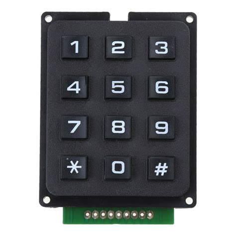 Necvior 12 Key 3x4 Membrane Button Keypad 4x3 Matrixes Array Matrixes
