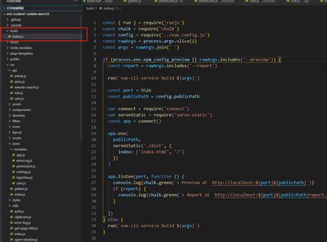请问项目结构build文件夹中的indexjs的作用是？ · Issue 3667 · Panjiachenvue Element Admin · Github