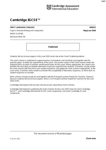 Cambridge Igcse First Language Paper 2 Directed Writing Teaching Resources