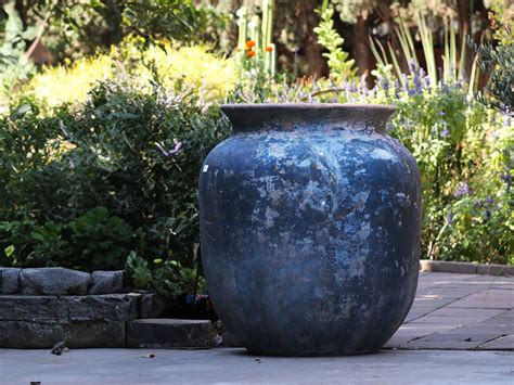 Authentic Mediterranean Cantaro Urn Artisan Ceramic Garden Pot