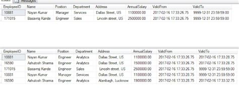 Sql Server 2016 Temporal Tables