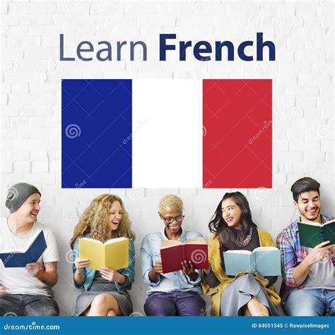 Learn French Language Online Education Concept Stock Image Image Of