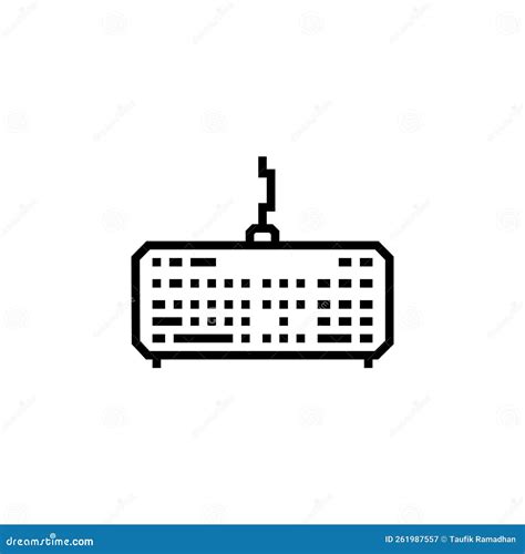 Keyboard Vector Icon Computer Component Icon Outline Style Perfect