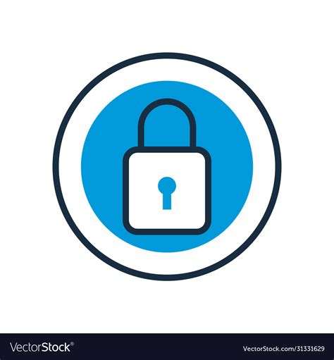 Safe Padlock Fill Style Icon Royalty Free Vector Image
