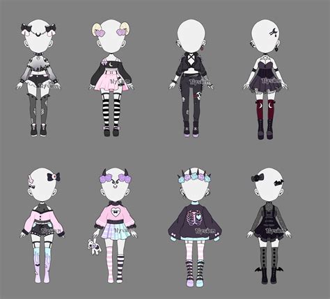 Reduced [closed] Pastel Goth Outfits Set Price By Nyxium On Deviantart