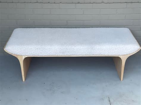 Sculptural Waterfall Bench Daybed Scandinavian Soap Wood Finish Organic Modern For Sale At 1stdibs