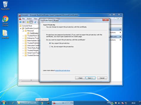 Javascript How To Export Private Key From Windows Certificate Manager Stack Overflow
