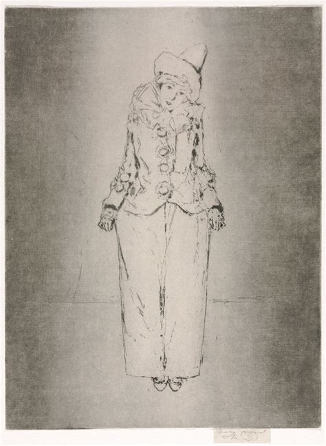Pierrot En Pie Retrato De Lady A C 1888